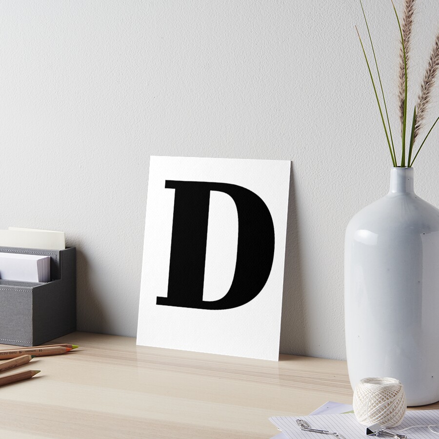 Lámina rígida «Letra D decoración de la pared, letra D impresión ...
