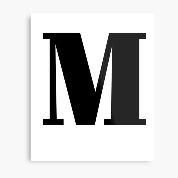Lámina metálica «Letra M decoración de la pared, letra M impresión ...