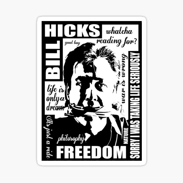 "Bill Hicks " Sticker for Sale by kurticide | Redbubble