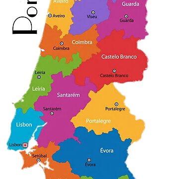 "Regions of Portugal" Sticker for Sale by designfriend | Redbubble
