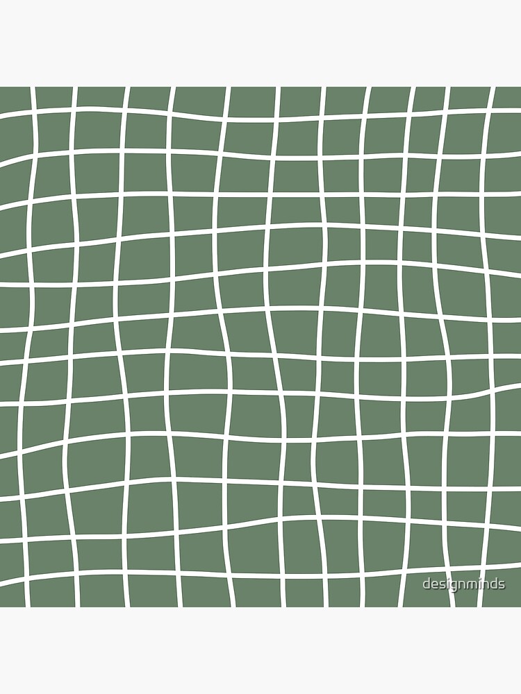 "Hand Drawn Grid (white/sage green)" Poster by designminds | Redbubble