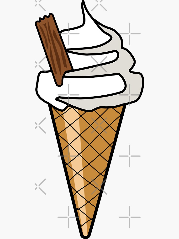 "Cute 99p Flake Ice Cream" Sticker for Sale by DanandDee | Redbubble