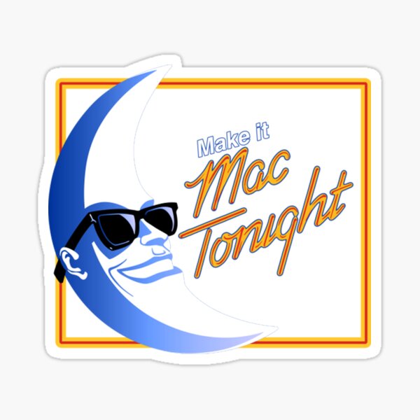 "McDonalds Mac Tonight " Sticker for Sale by PeachyTeesShop | Redbubble