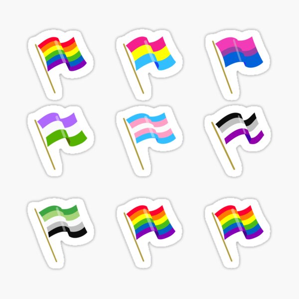 "Pride Flags LGBTQIA Flags Set Pack LBGT" Sticker for Sale by Bopfpix ...