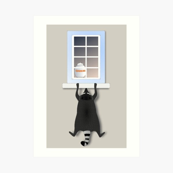 "Cheeky racoon" Art Print by sizi | Redbubble