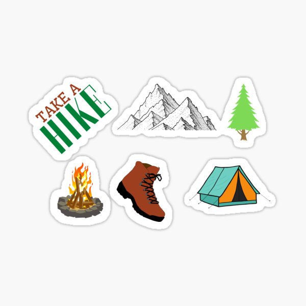 "Hike pack" Sticker for Sale by Kretgach | Redbubble