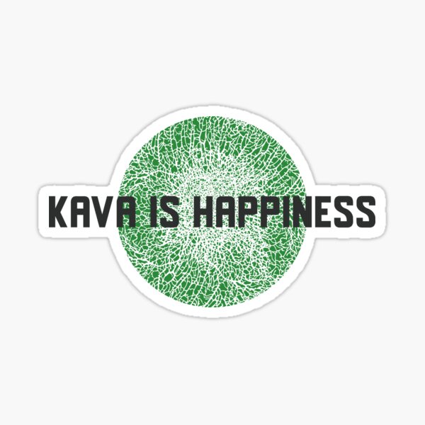 "Kava is Happiness" Sticker for Sale by Macez | Redbubble