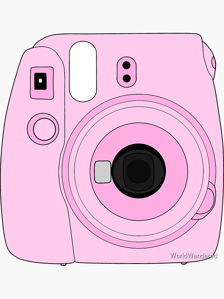 "Pink Polaroid Camera" Sticker for Sale by JulianaYarris | Redbubble