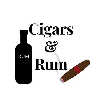"Cigar & Rum Design" Sticker for Sale by Archer25 | Redbubble