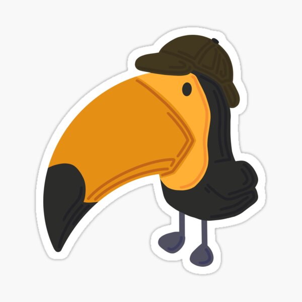 "Detective Toucan" Sticker for Sale by ToonyPineapple | Redbubble