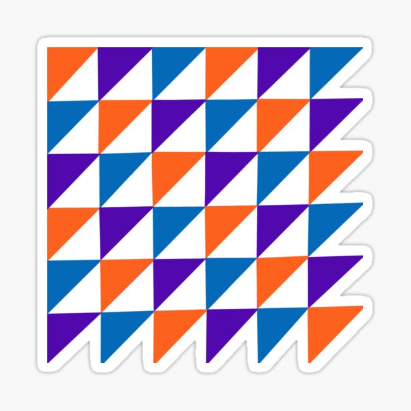 "Colorful lined triangles" Sticker for Sale by wiwiart | Redbubble