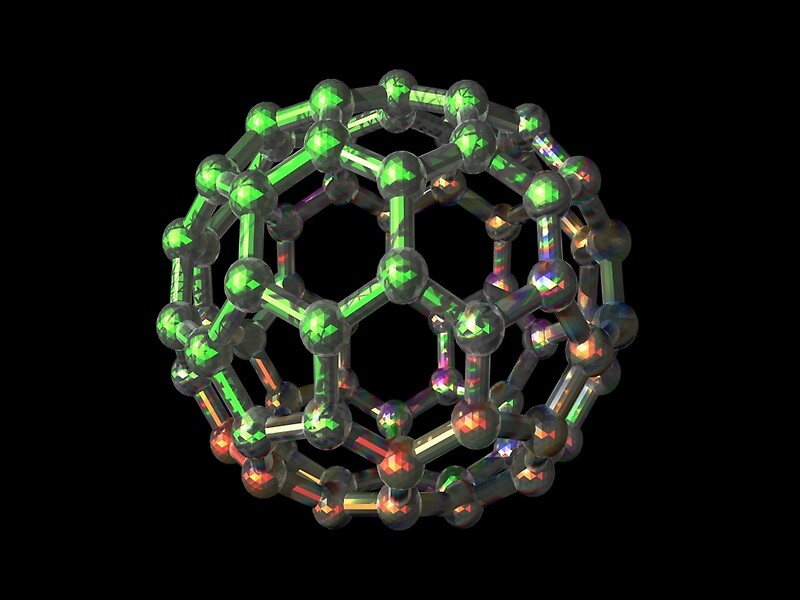 "C70 Fullerene - Buckyball Carbon Molecule" by sciencenotes | Redbubble