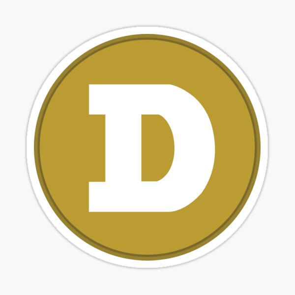 "doge coin logo" Sticker for Sale by franckreporter | Redbubble