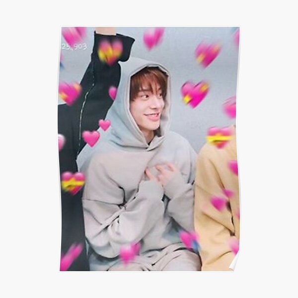 "Enhypen Jake meme heart" Poster by inniesart | Redbubble