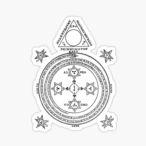 "King Solomon Magic Circle" Sticker by Talismania | Redbubble