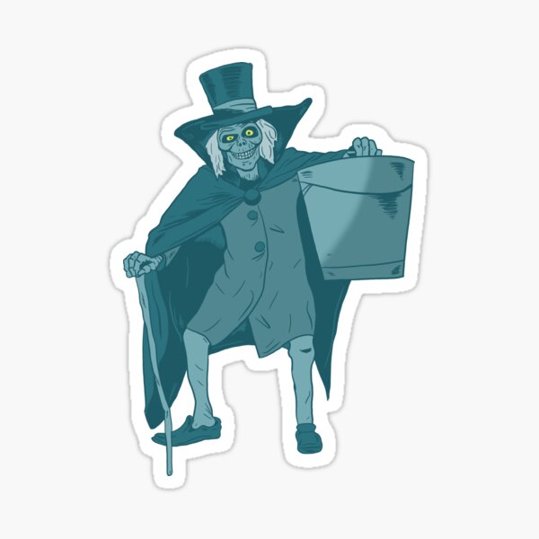"Hatbox Ghost" Sticker for Sale by blacksnowcomics | Redbubble