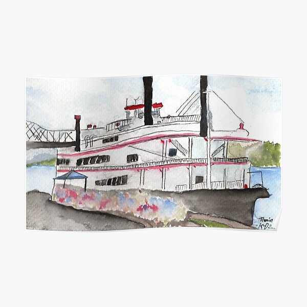 "Ro's steamboat" Poster by HappyBeeAnnie | Redbubble
