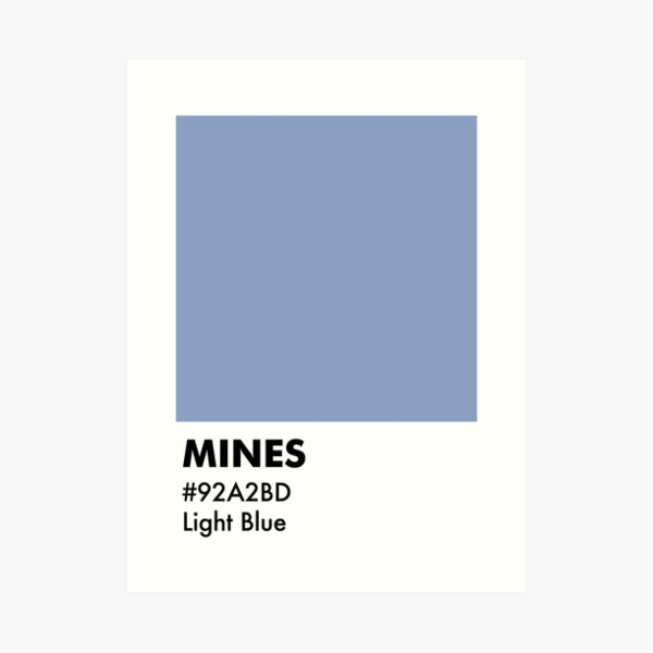 "Mines School Color - Light Blue Color Swatch" Art Print for Sale by ...