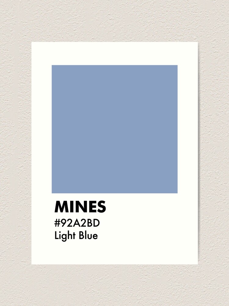 "Mines School Color - Light Blue Color Swatch" Art Print for Sale by ...