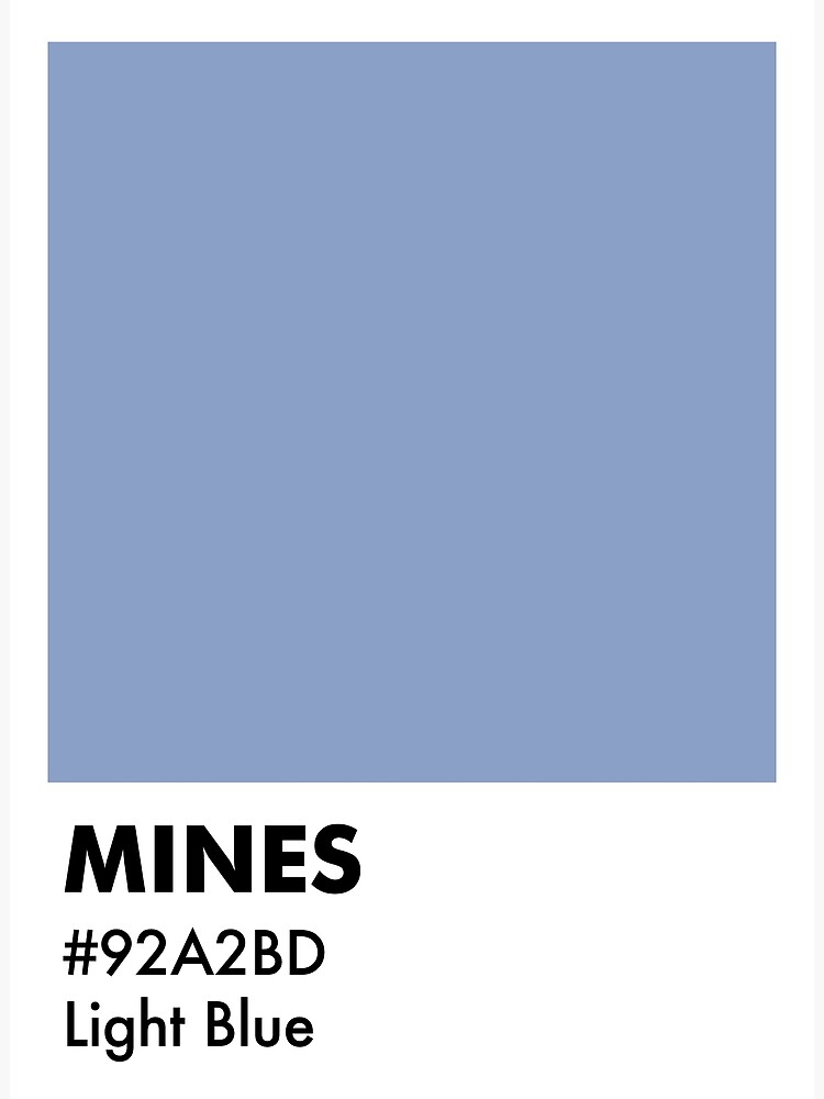 "Mines School Color - Light Blue Color Swatch" Art Print for Sale by ...