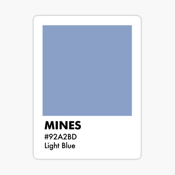 "Mines School Color - Light Blue Color Swatch" Sticker for Sale by ...