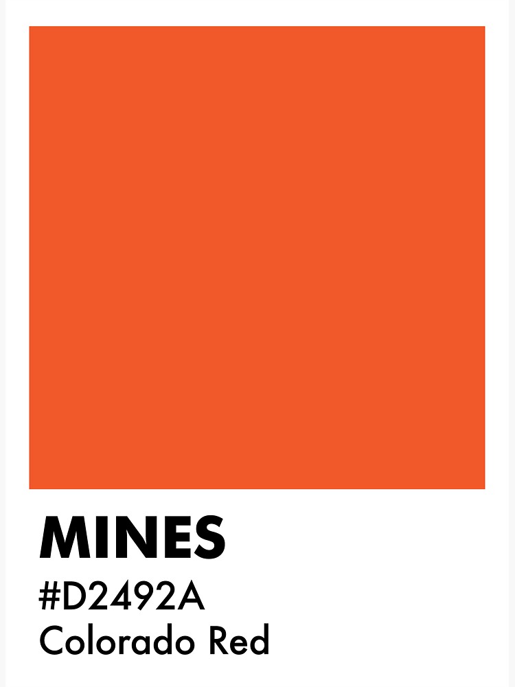 "Mines School Color - Colorado Red Color Swatch" Sticker for Sale by ...