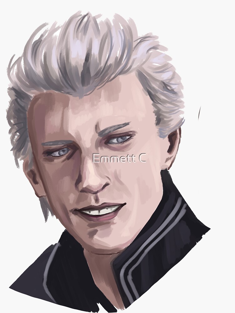 "Vergil smile" Sticker by artsyetc | Redbubble