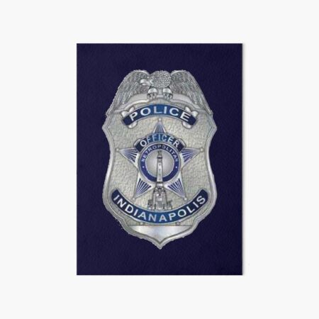 "Indianapolis Indiana Police Officer Badge" Art Board Print for Sale by ...
