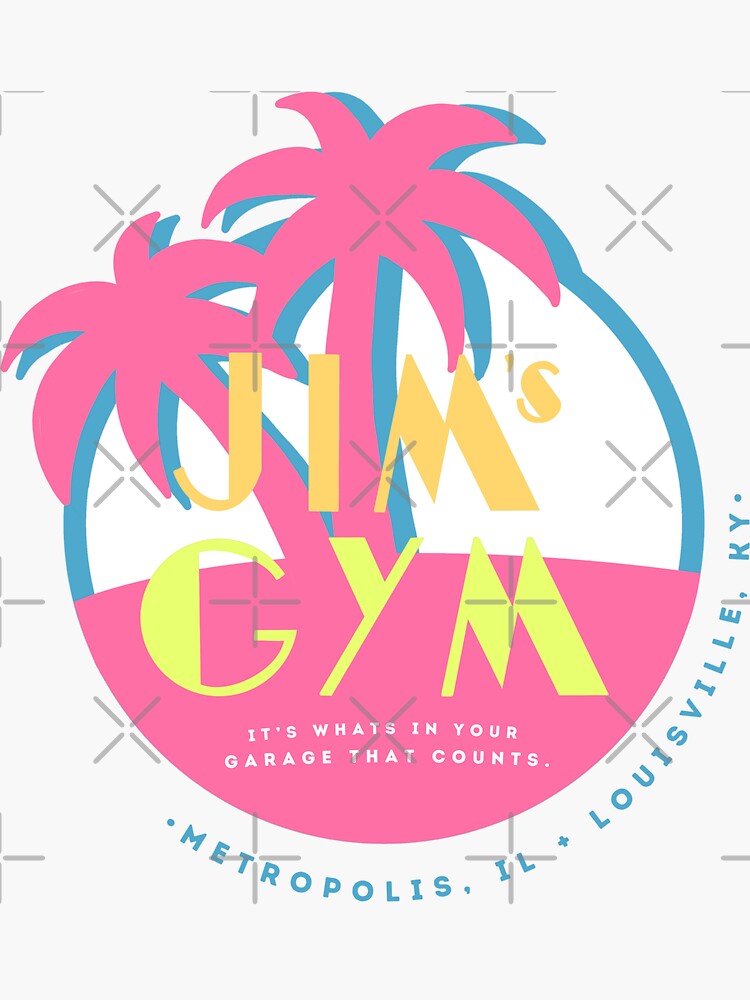 "Jim’s Gym" Sticker for Sale by clemscustoms | Redbubble