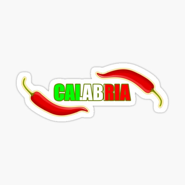 "Calabria Peperoncino design, tricolore italy" Sticker for Sale by ...