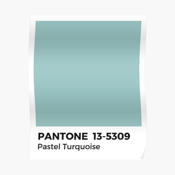 Póster «PANTONE - Turquesa pastel» de fabibar | Redbubble