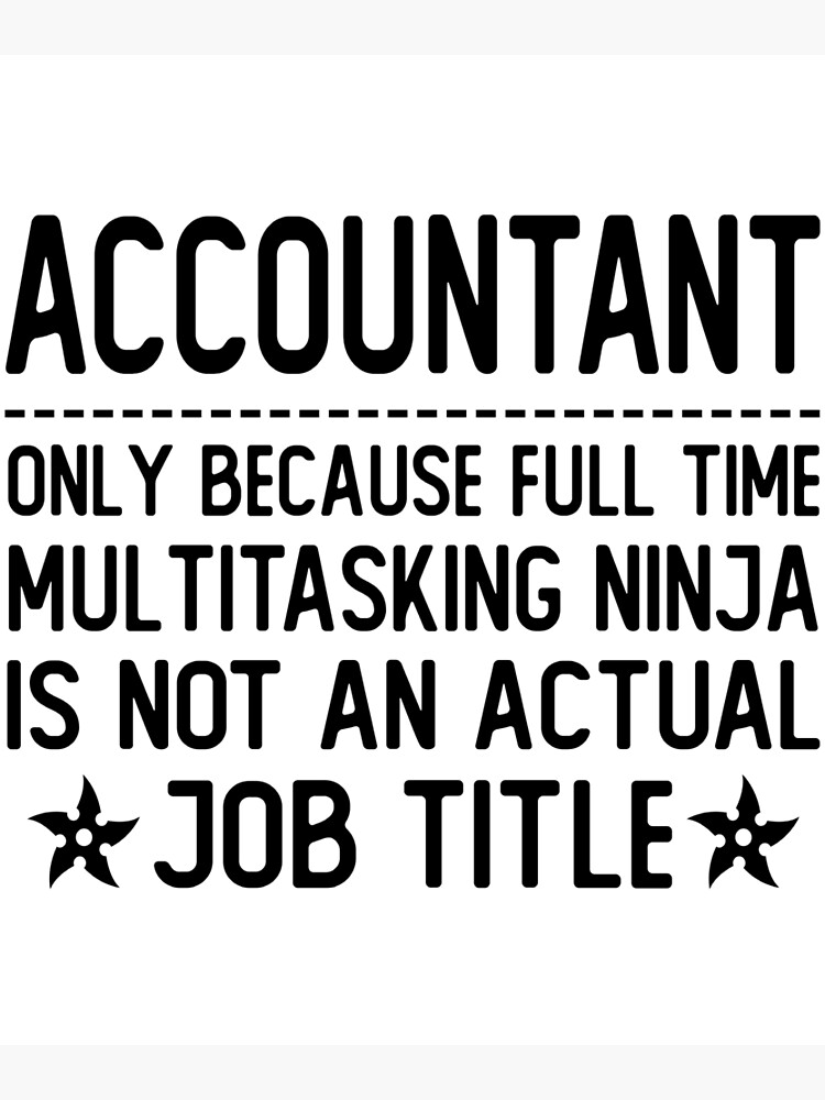 "accountant only because full time multitasking ninja is not an actual ...