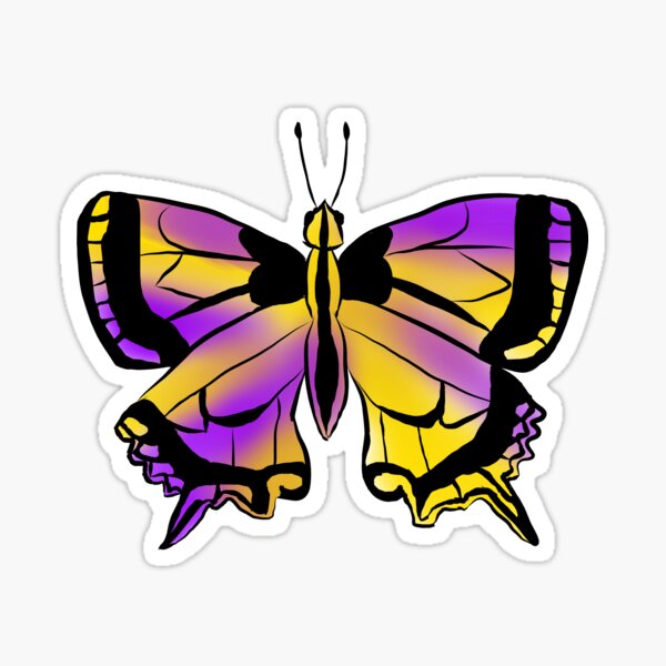 "Intersex Pride Butterfly" Sticker for Sale by becfromthedead | Redbubble