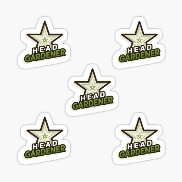 "Head Gardener - Green Star emblem for gardeners" Sticker for Sale by ...