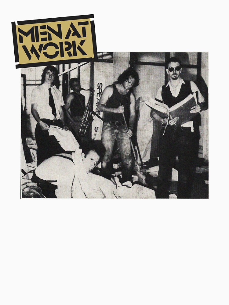 "Menatwork" T-shirt for Sale by Derolavila | Redbubble | men at work t ...