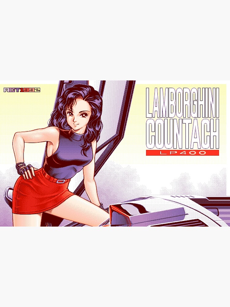 "PC 98 Computer Game Art Lamborgini Countach LP400 Car Act 1992 Cute ...