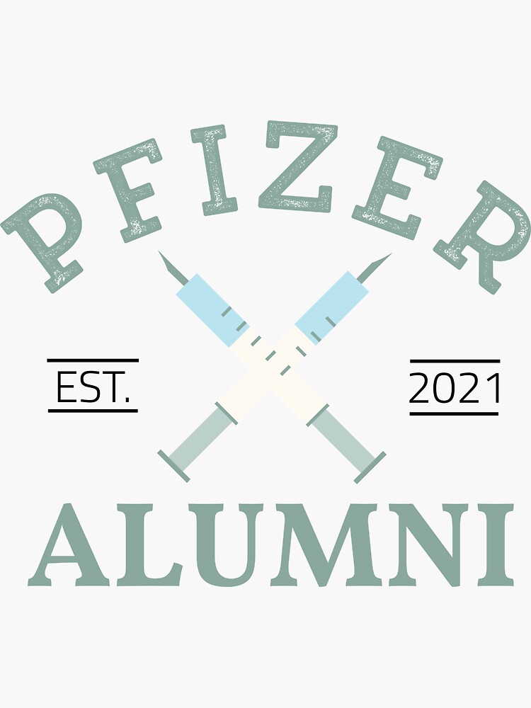 "Pfizer Alumni" Sticker for Sale by CharlotteLeung | Redbubble