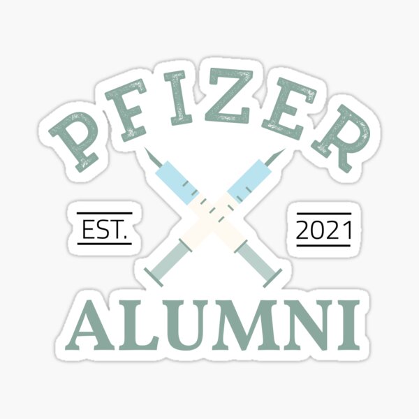 "Pfizer Alumni" Sticker for Sale by CharlotteLeung | Redbubble