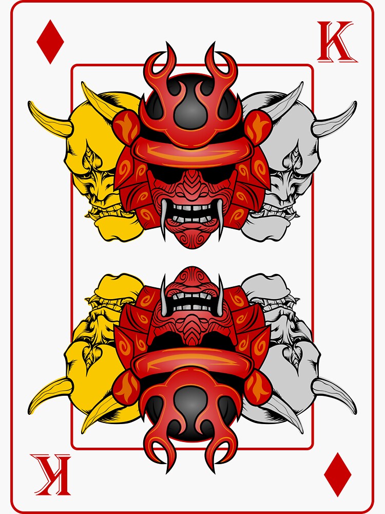 "JAPANESE SAMURAI MASK" Sticker for Sale by ROCKBREG | Redbubble