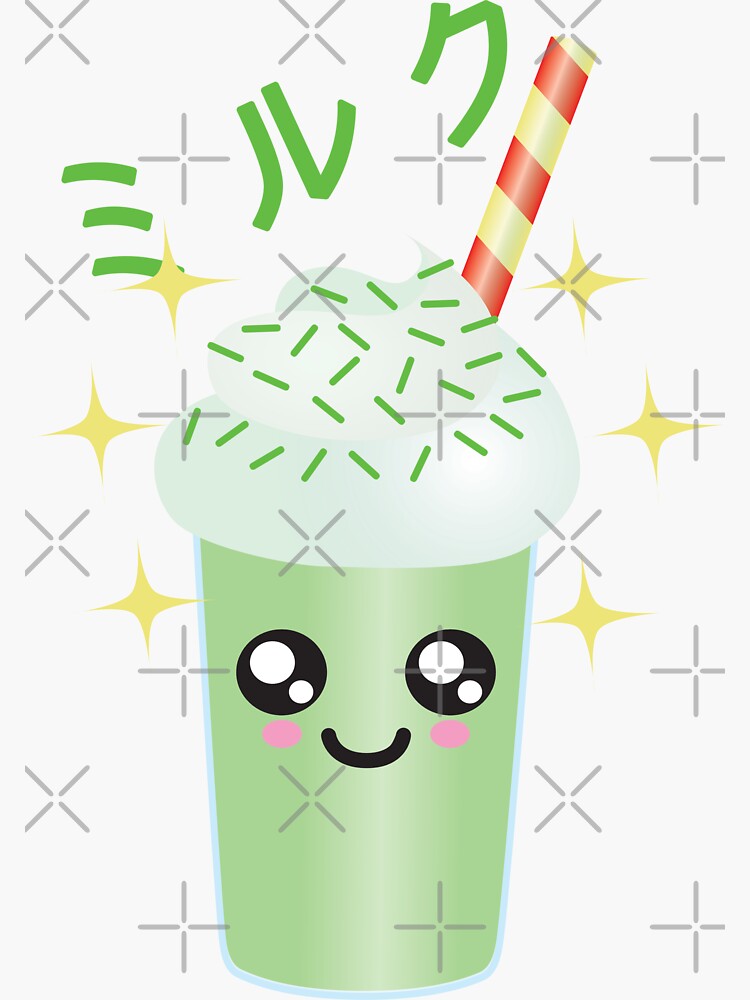 "Japanese Aesthetics Cute Kawaii Green Tea Matcha Milk Shake ...