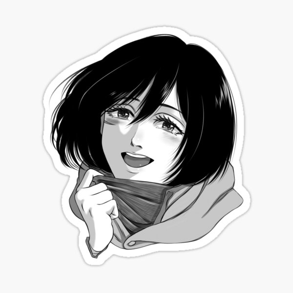 "Mikasa 850 (manga style)" Sticker for Sale by AnnLuVazzel | Redbubble