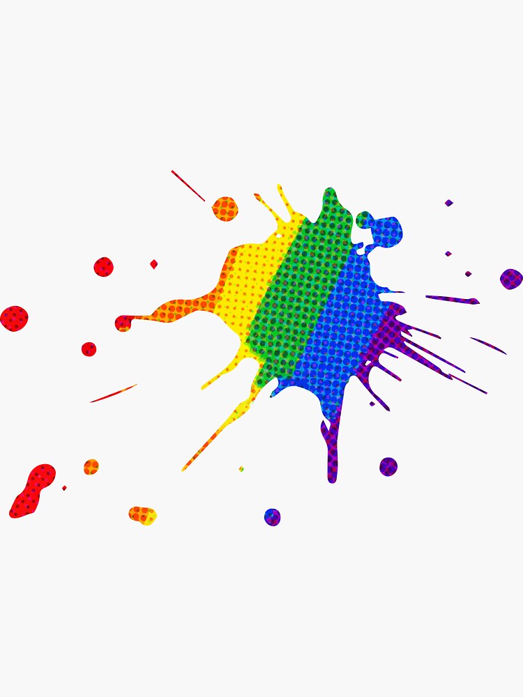 "Rainbow Splat" Sticker for Sale by amandartwork | Redbubble