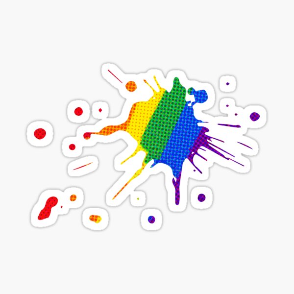 "Rainbow Splat" Sticker for Sale by amandartwork | Redbubble