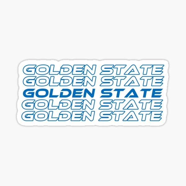 Pegatina «Golden State Blue» de DKABRW | Redbubble