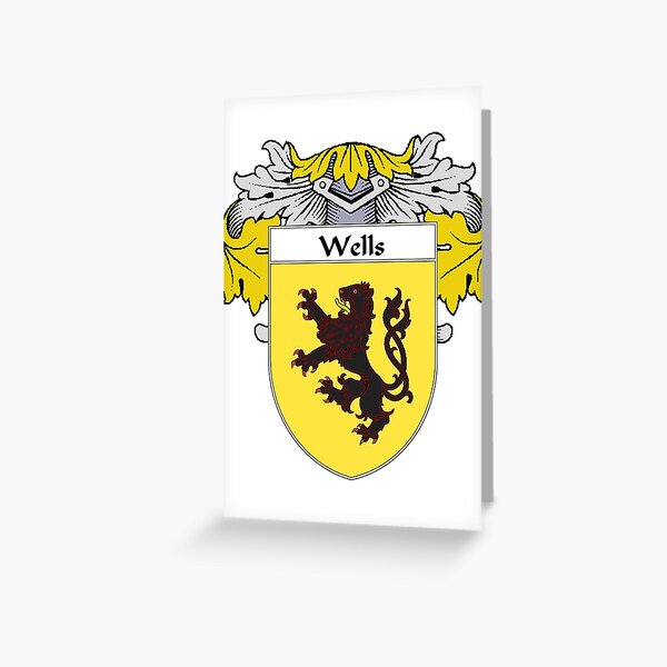 "Wells Coat of Arms / Wells Family Crest" Greeting Card by IrishArms ...