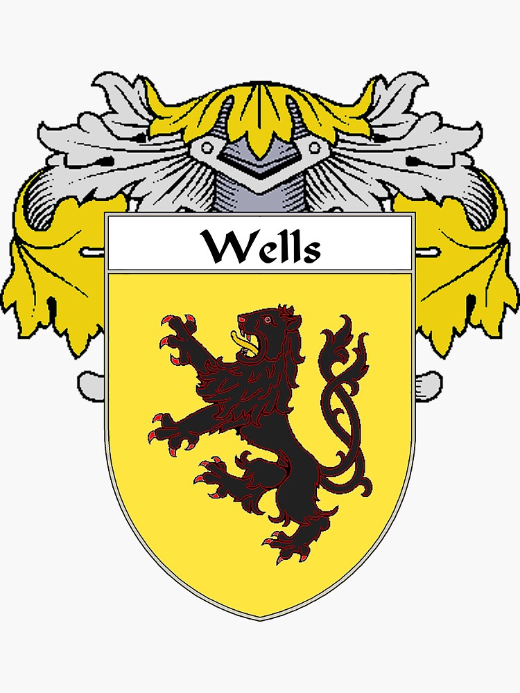 "Wells Coat of Arms / Wells Family Crest" Sticker for Sale by William ...
