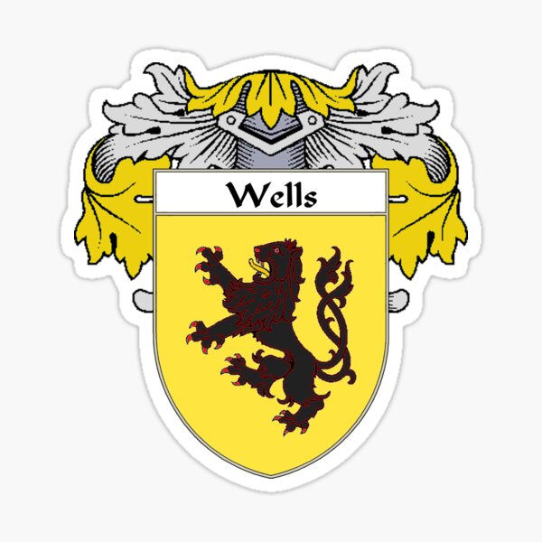 "Wells Coat of Arms / Wells Family Crest" Sticker for Sale by William ...