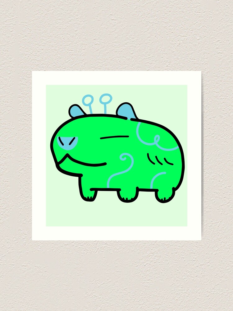 "One Alien Capybara" Art Print by MiscibilityArt | Redbubble