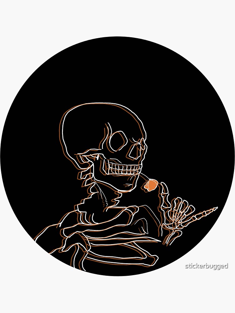 "skeleton poppy" Sticker for Sale by stickerbugged | Redbubble