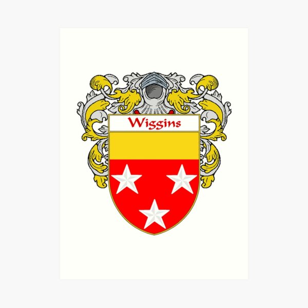 "Wiggins Coat of Arms / Wiggins Family Crest" Art Print for Sale by ...